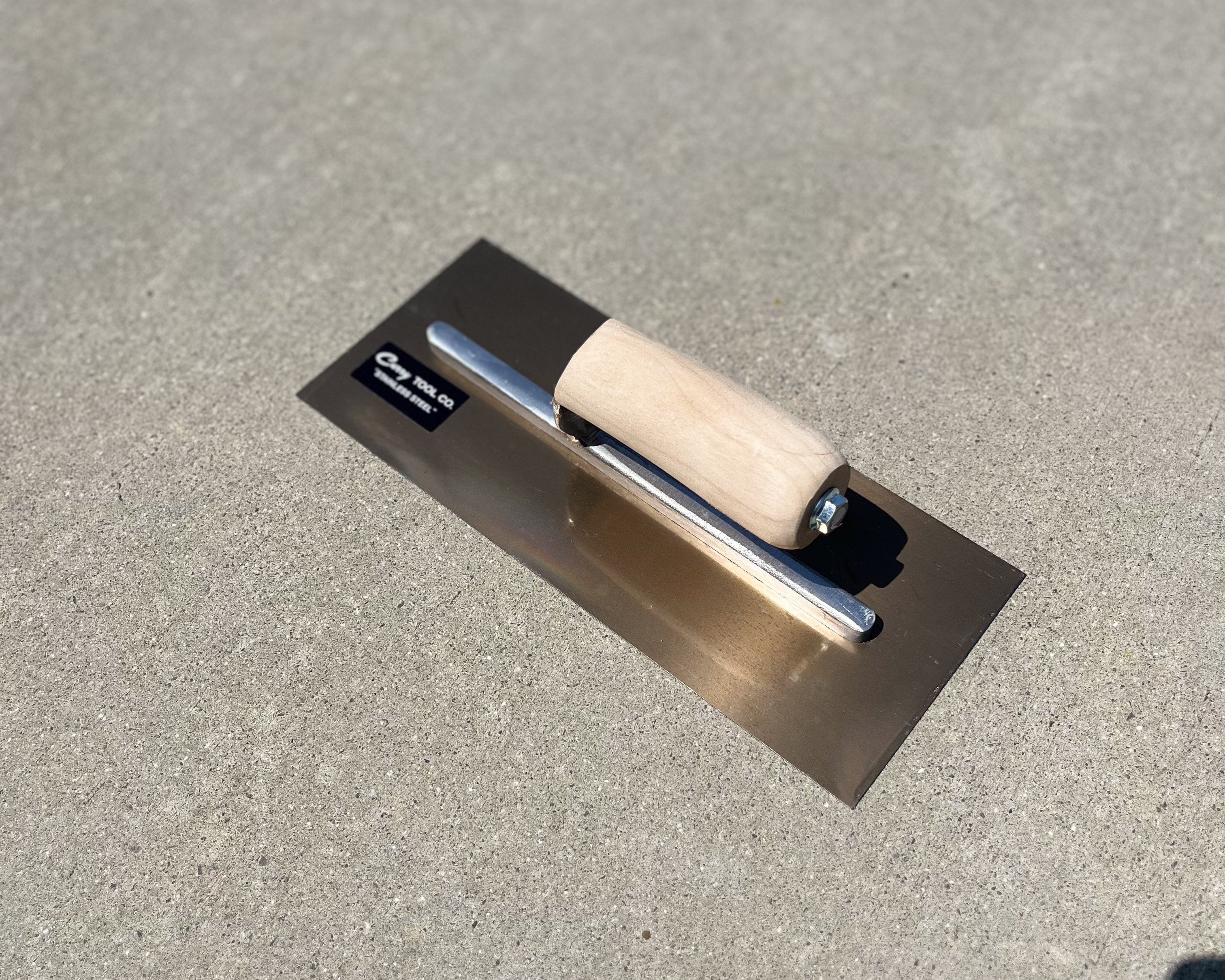 Curry 4-3/4" x 11-1/2" Regular Shank Finishing Trowel w/ Wooden ...