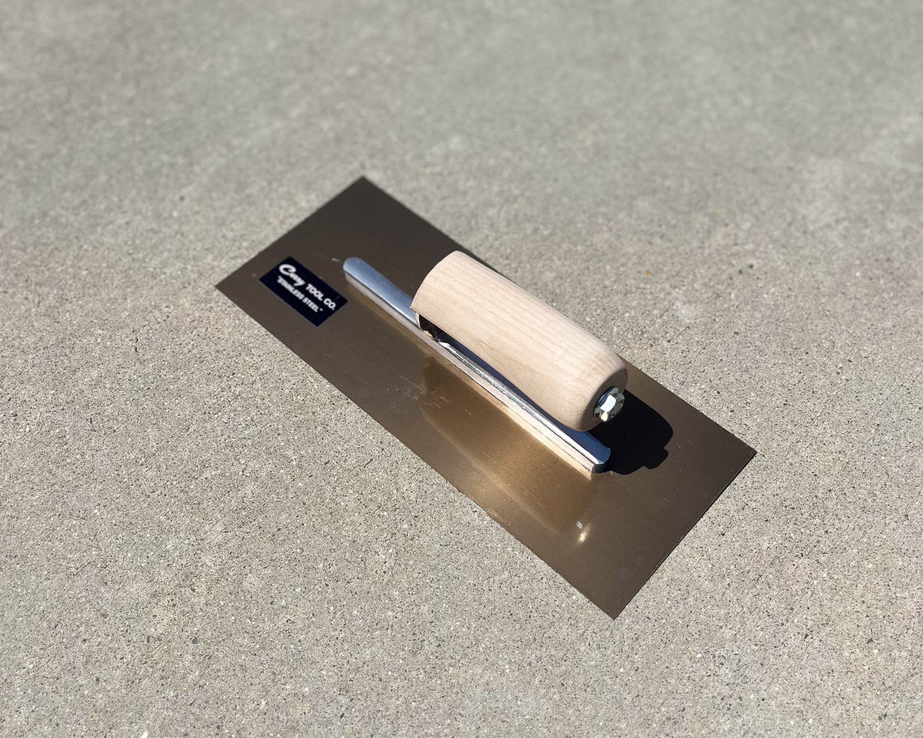 Curry 4-3/4" x 11-1/2" Short Shank Finishing Trowel w/ Wooden ...